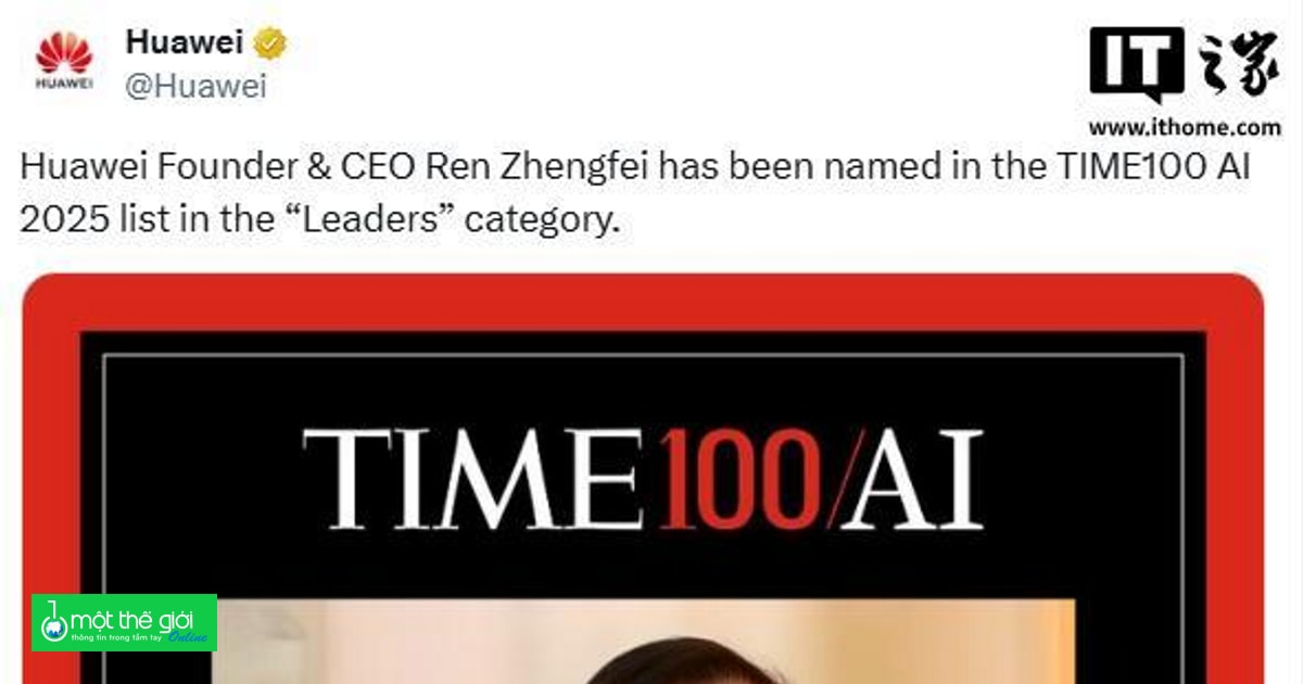CEO Huawei vào Top 100 nhân vật AI hàng đầu thế giới là người thế nào?